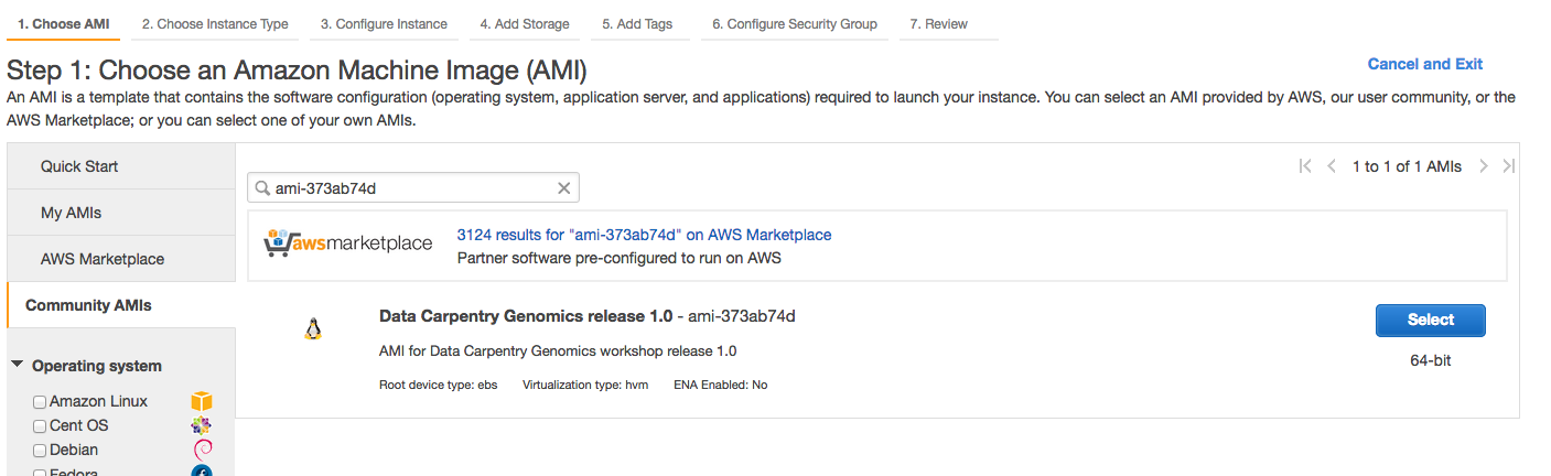 Introduction to Cloud Computing for Genomics: Launching your own instances